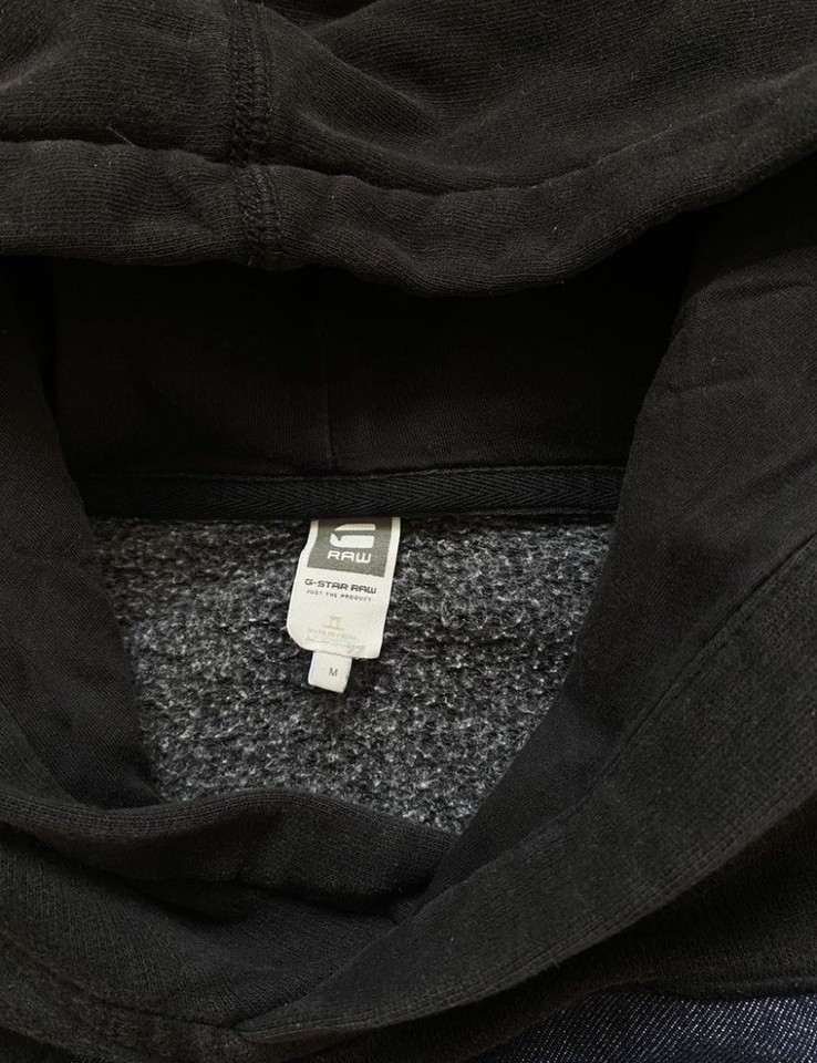Vintage G Star Raw hoodie sun faded streetwear style big logo size M | eBay