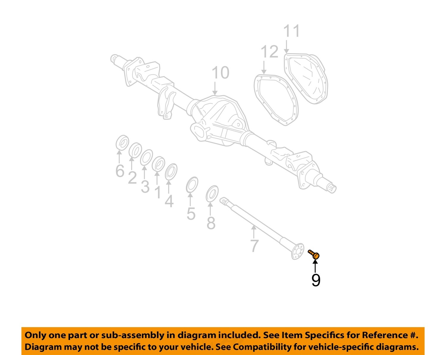 GM OEM 88-07 C1500 Rear Suspension Axle Housing-Axle Shaft Bolt ...