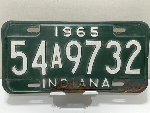 1965 Indiana License Plate - # 54 A 9732 - Montgomery County - EXPIRED ...