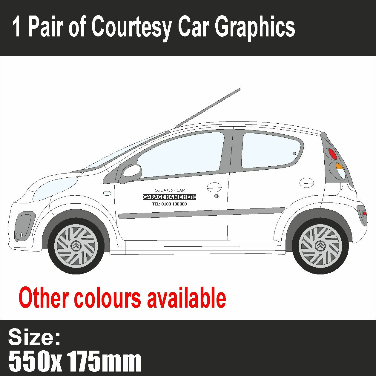 Courtesy Car Sticker | Door Graphic Sticker | Personalised | FREE POST ...