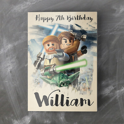 STAR WARS LEGO Personalised Birthday Card Dad Son Father Grandson ...