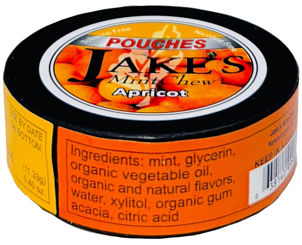 Jake's Mint Herbal Chew Apricot Pouches 5 Cans & Mud Bud Spittoon | eBay