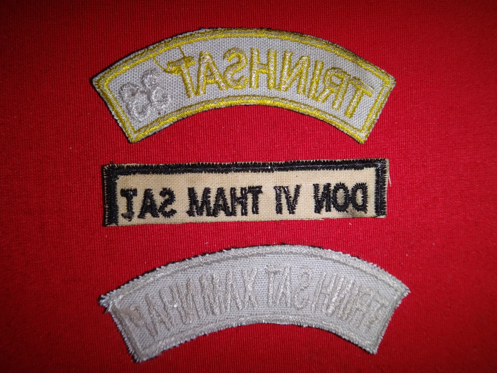 3 Vietnam War ARVN Patches: TRINH SAT 33 + DON VI THAM SAT + trinh SAT ...