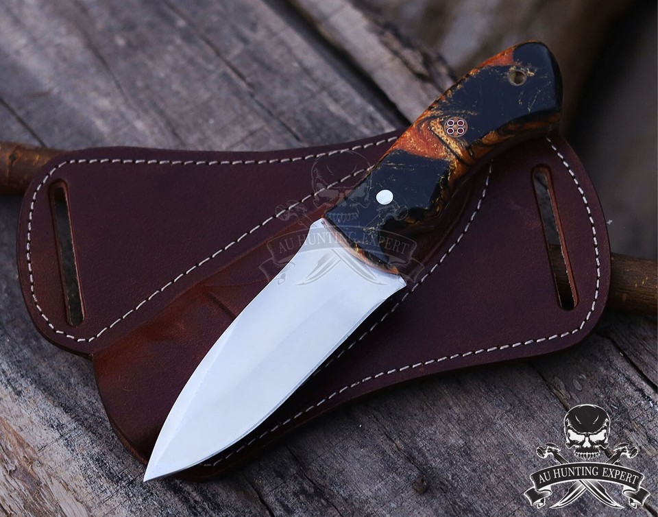 Small Hunting Skinner Knife Sharp Fixed Blade Camping Military Outdoor ...