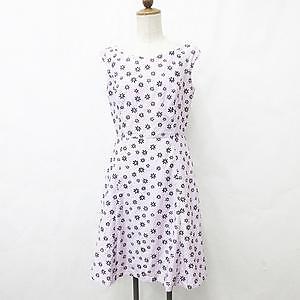 Tocca Dress Knee Length Sleeveless V Neck Embroidery Flower Lavender Navy Purple | eBay