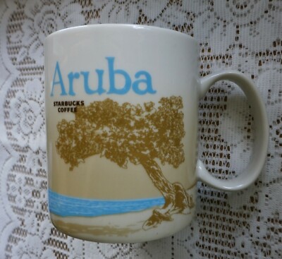 Starbucks ARUBA Mug Global Icon City Series Coffee Cup 16oz Divi Tree ...
