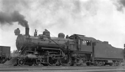 AT&SF Santa Fe Railroad locomotive engine No. 1456 type 4-4-2 OLD TRAIN ...