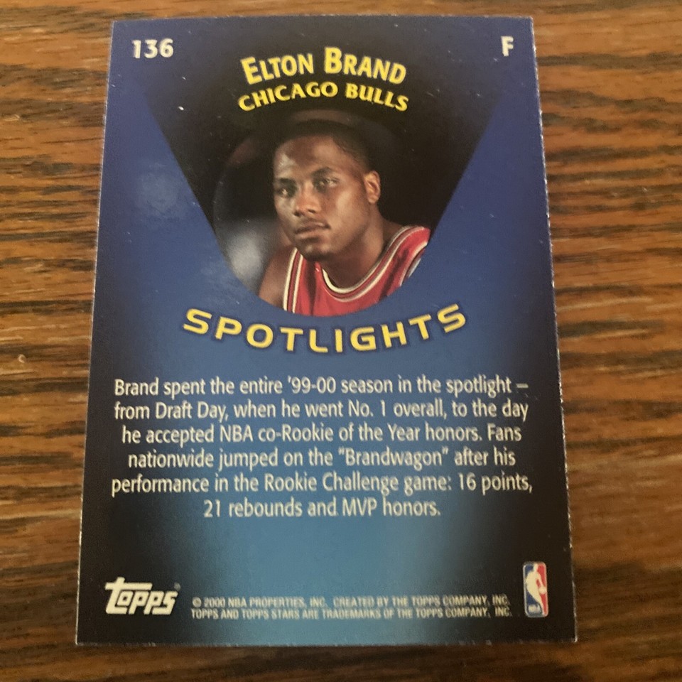 2000-01 Topps Stars - #136 Elton Brand Chicago Bulls | eBay