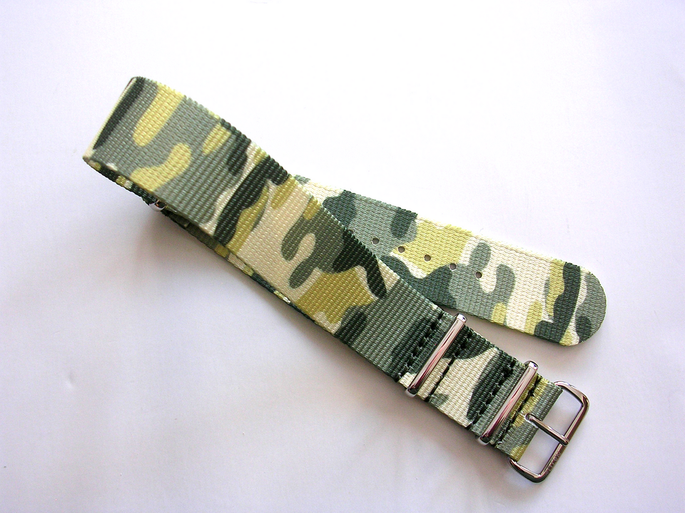 NATO G10 CAMO Ballistic nylon Military strap MoD Spec stitch watch band ...