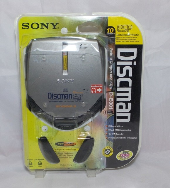 Sony Discman D-e301 Portable CD Player ESP Mega Bass 1bit DAC AVLS ...