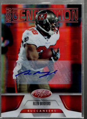 A5277- 2011 Certified Mirror Red Signatures #157 Allen Bradford Auto ...