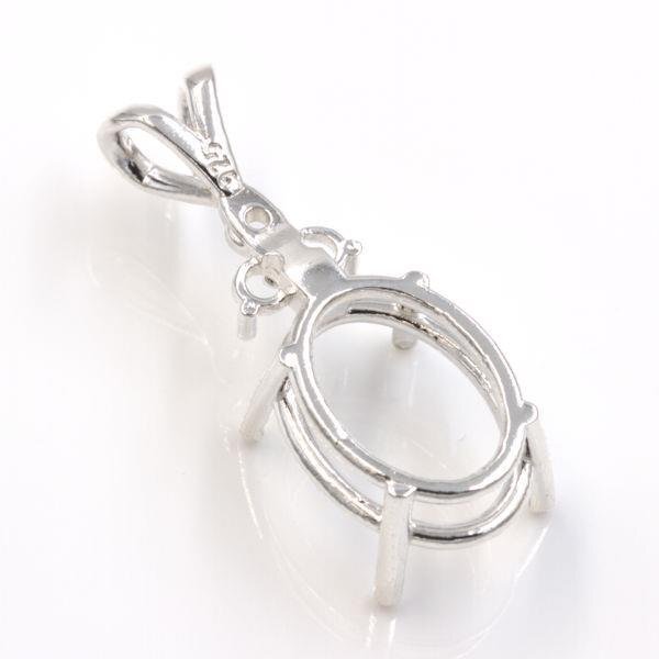 Oval Triple Accented Pre-notched Pendant Mounting | eBay