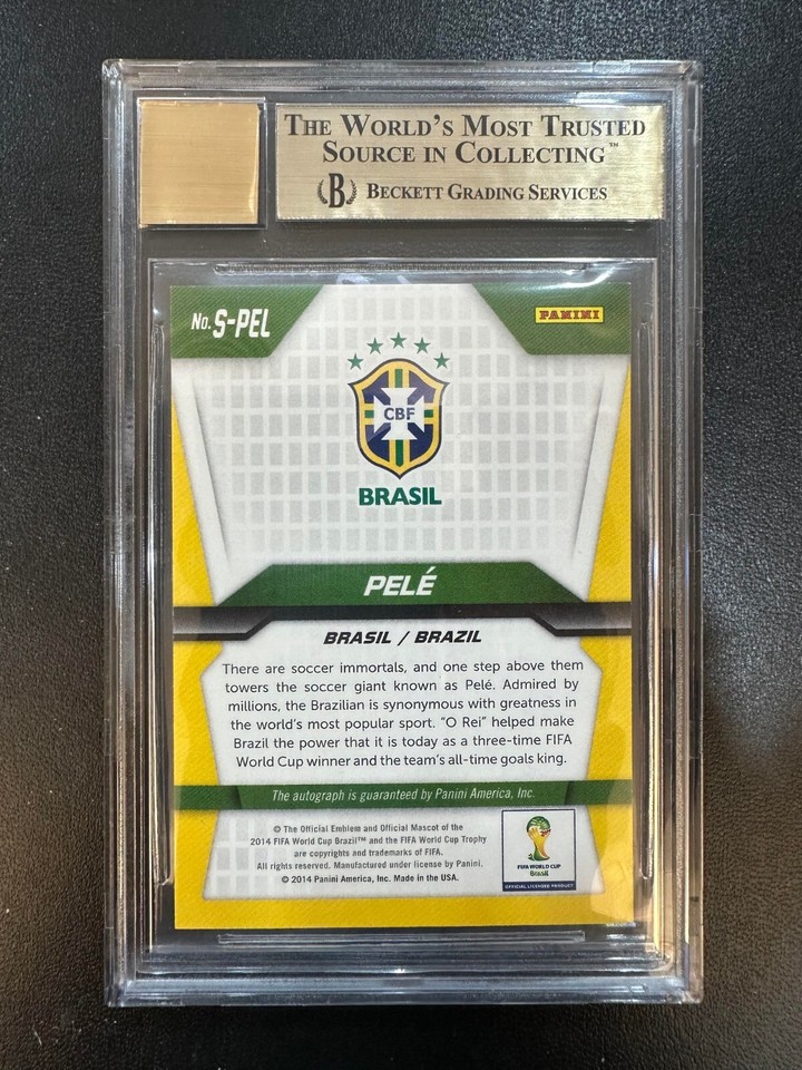 2014 PRIZM WORLD CUP SIGNATURES PELE AUTO BGS 10 BRAZIL | eBay