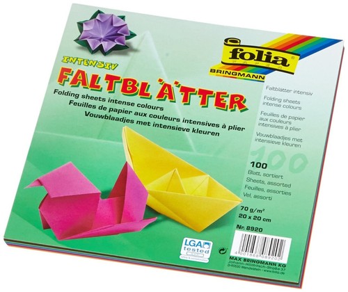 Origami Paper 20x20 Fg.100 Gr.60 Assorted Colors | Vangerow | eBay