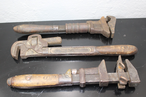 Lot of 3 Antique Tools Monkey Wrench H.D. Smith Perfect Handle Coes ...