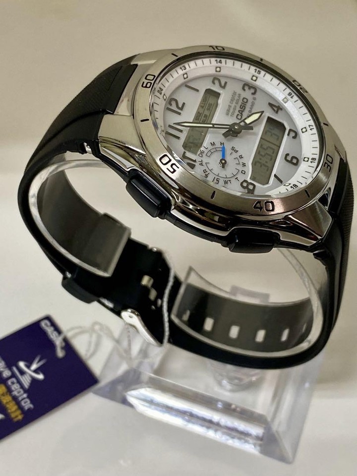 CASIO WAVE CEPTOR WVA-M650-7AJF Solar Atomic Radio Analog Digital White ...