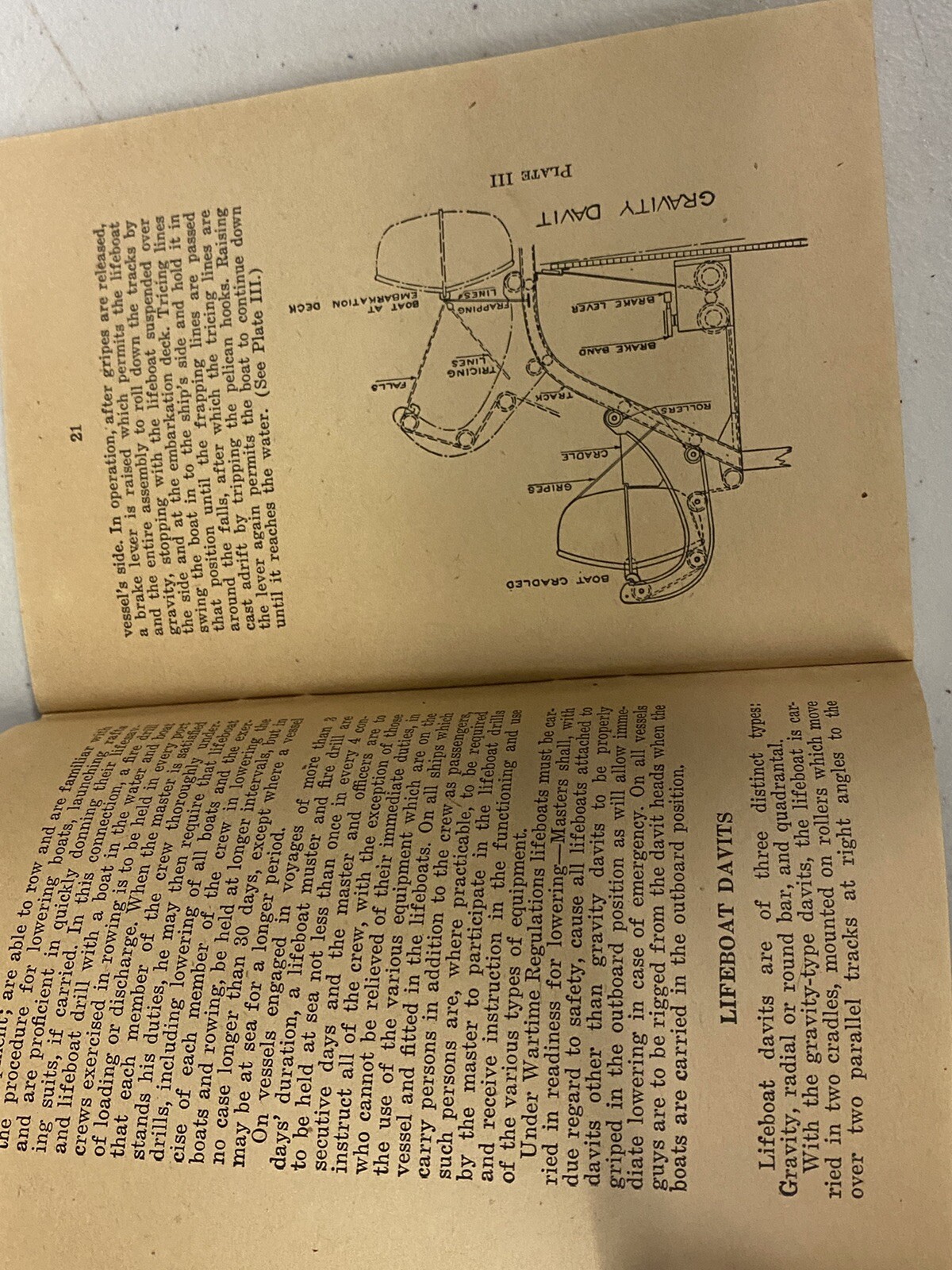 COAST GUARD MANUAL - W2 WORLD WAR II 1944 MANUAL FOR LIFEBOAT AND ABLE ...