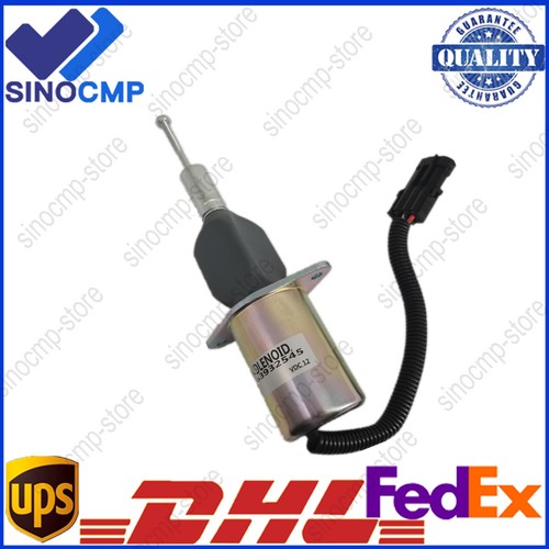 12V Fuel Shutoff Stop Solenoid 3932545 SA-4639-12 for Cummins 6CT 6CTA ...