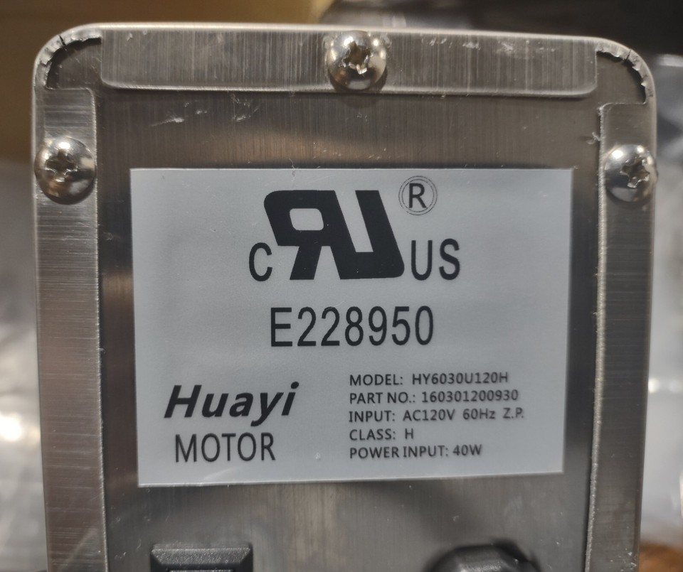 40 W Heavy Duty Stainless Steel Spit Rotisserie Motor with DIY Mounting ...