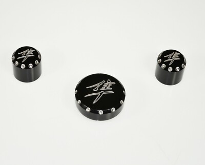 2008-2023 Suzuki Hayabusa 1340 Black Stem Yoke Plug OEM Fork Caps Set ...