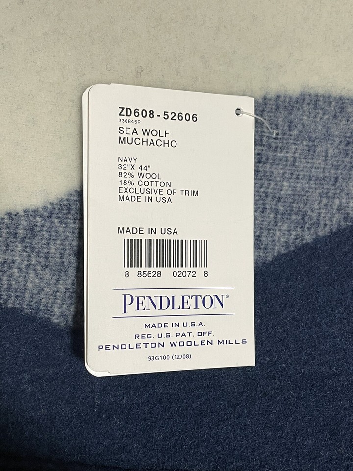 Pendleton Wool Blanket Sea Wolf Orca Sunset Navy Blue Beaver State ...