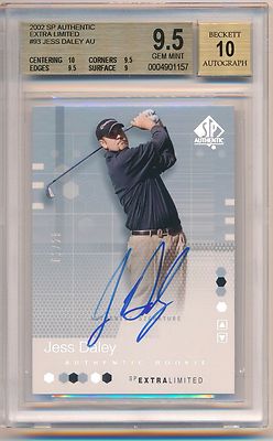 2002 UD SP Jess Daley Extra Limited Platinum Autograph Rookie 01/25 BGS ...
