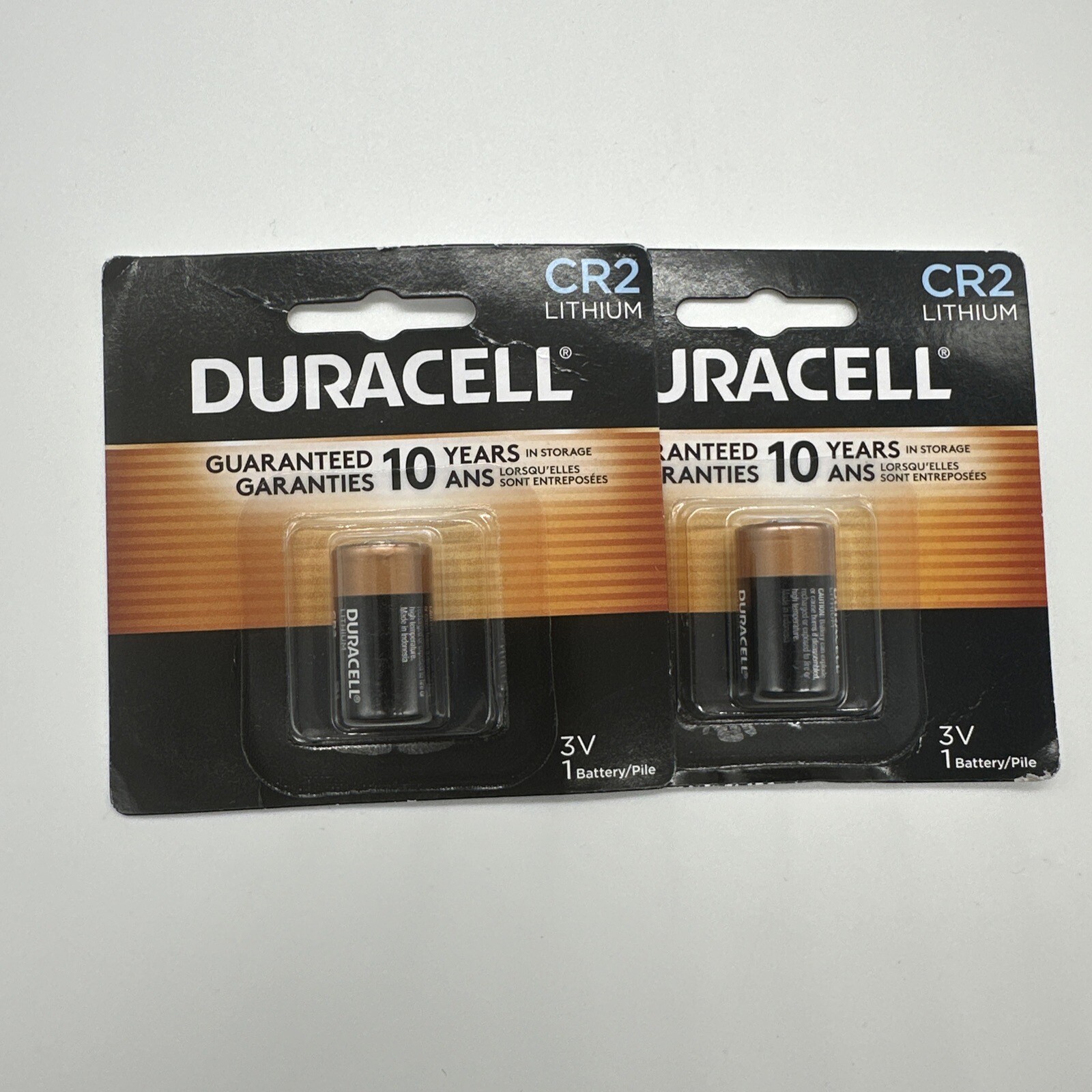LOT OF 2 DURACELL CR2 3V Lithium Photo Camera Battery, 2pk | eBay