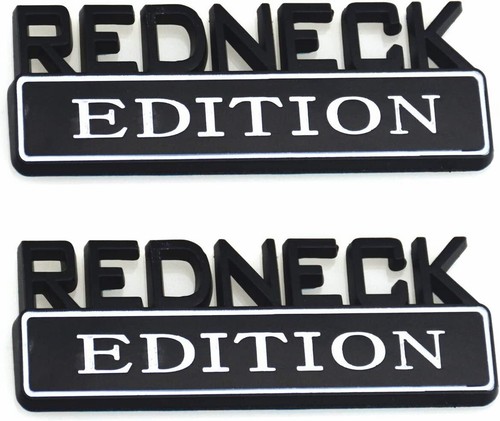 2pcs Redneck Edition Car Emblem Badge 3D Logo for Trucks Universal ...