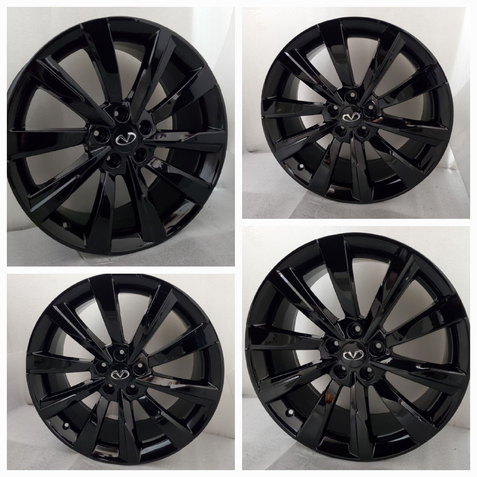 2019 Infiniti Q60 S Q50 Q40 OEM 19" Wheels Black Rims G37 Nissan Set of ...