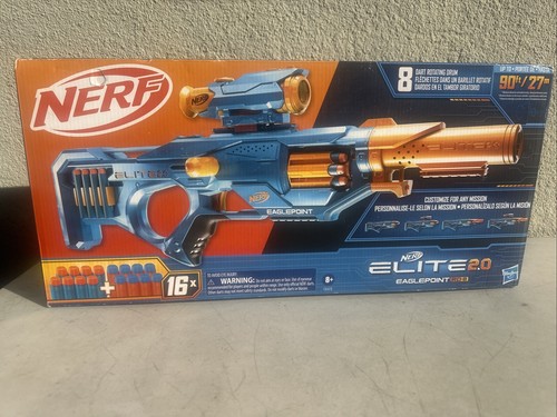 Nerf Elite 2.0 Eagle point RD-8 Blaster With 16 NERF Elite Darts & Dart ...