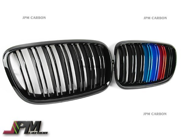 07-13 BMW E70 E71 X5 X6 SUV M Style Gloss Black M Tri Metal Color Front ...