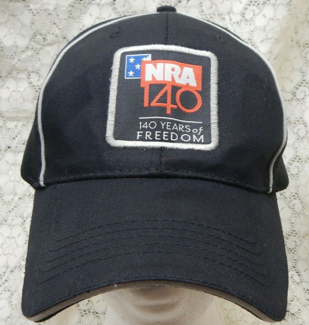 NRA 140 Years of Freedom Adult Hat/Cap Black Adjustable Curved Bill Gun ...