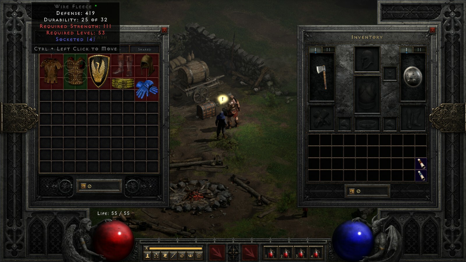 Diablo 2 Resurrected D2R: 4 Open Socket / 419 Defense-Wire Fleece PC | eBay