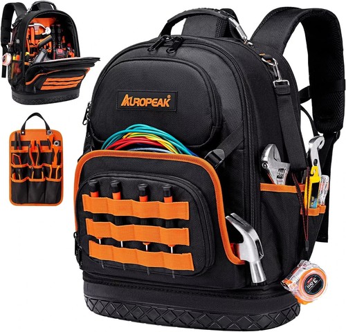 Auropeak 96-Pocket, Heavy Duty, Molded Base Tool Bag Backpack NEW ...