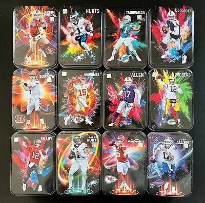 NFL Collectors Color Blast Tin Custom Gift Set - Mahomes, Hurts, Allen ...