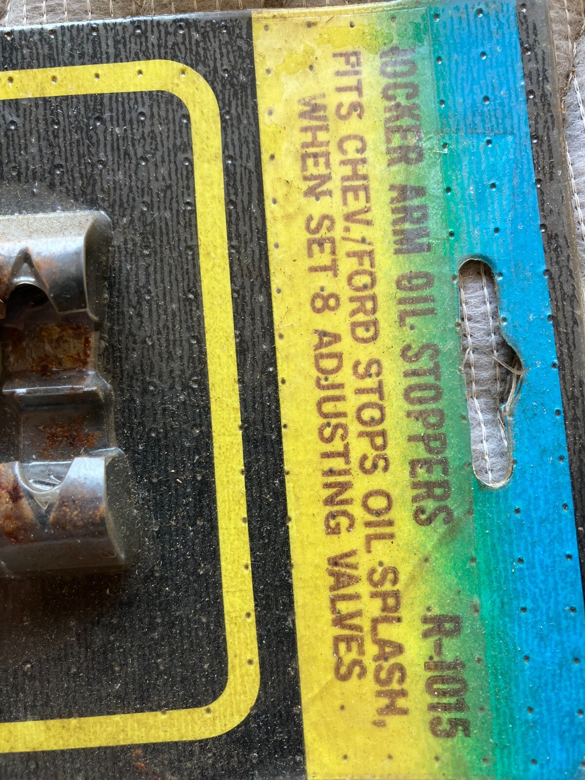 VINTAGE Rocket R 1015 Chevy Ford Rocker Arm Oil Stop Deflector Clips ...