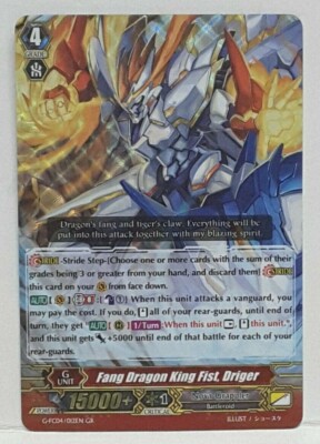Cardfight Vanguard Fang Dragon King Fist, Driger G-FC04/012EN GR Nova ...