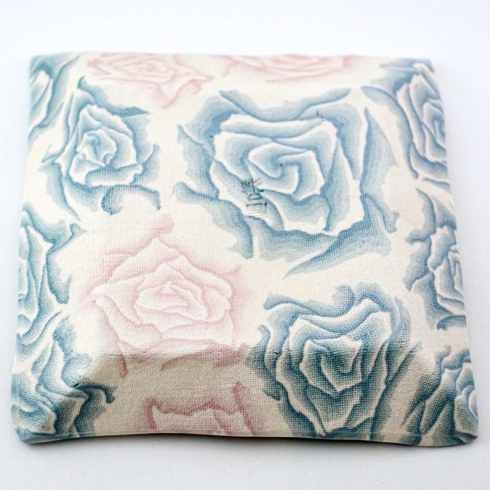 Japanese Handmade Nerikomi Square Plate Pink Blue Rose Neriage Pottery ...