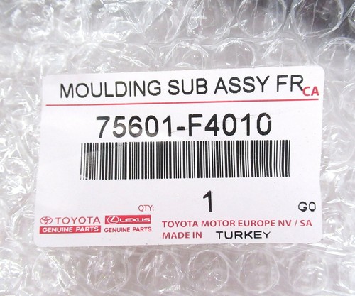 Genuine OEM Toyota 75601-F4010 Passenger Front Wheel Opening Molding 18 ...
