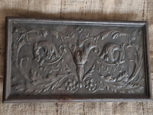 Antique Cast Iron Fire Place Plaque, Decorative Length 33 cm | eBay