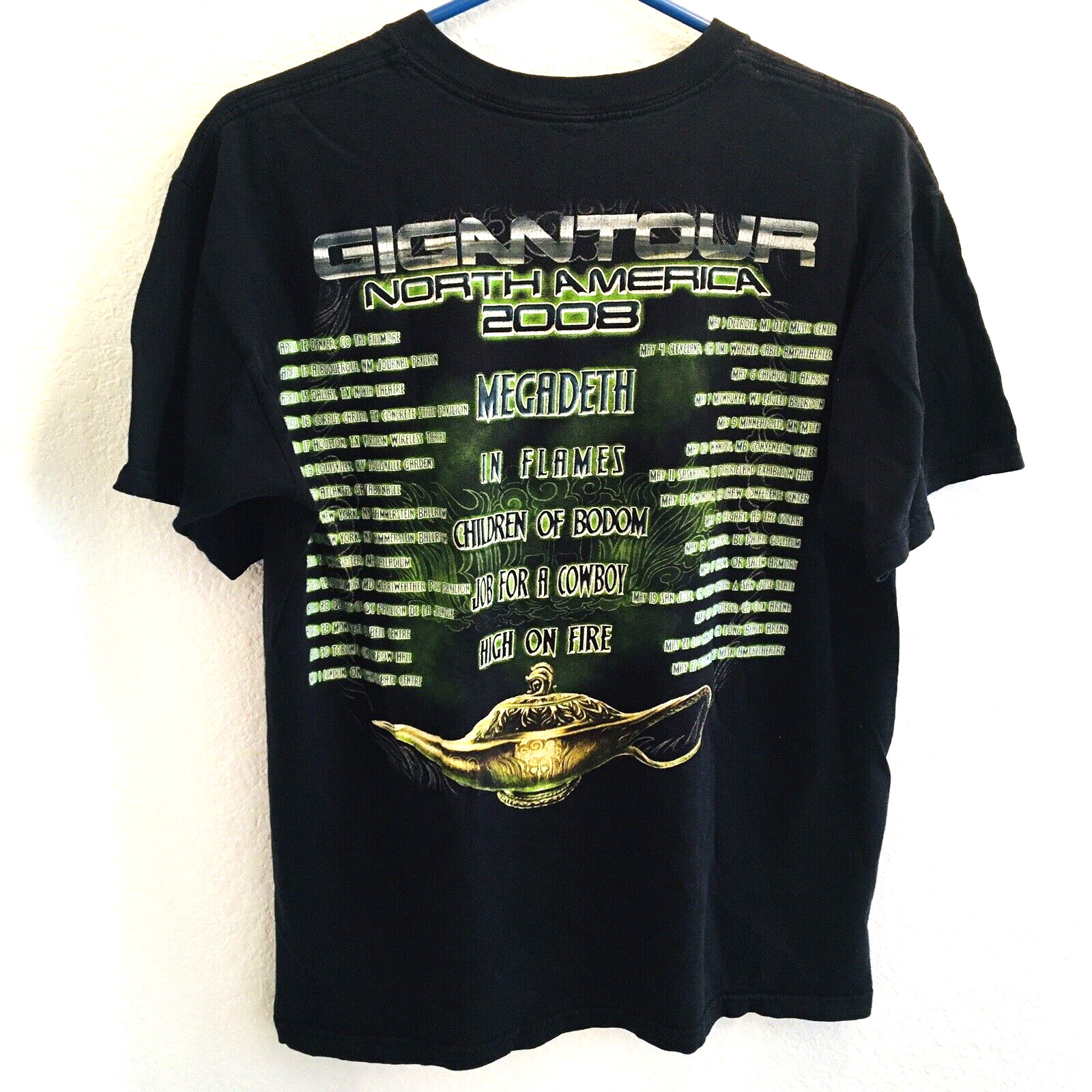 Megadeth 08 Gigantour Tour T shirt Size Large Anvil T… - Gem