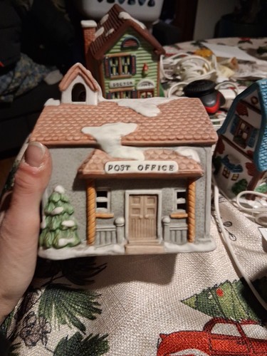 AMERICANA COLLECTIBLES BISQUE HANDPAINTED PORCELAIN VILLAGE ~ POST ...