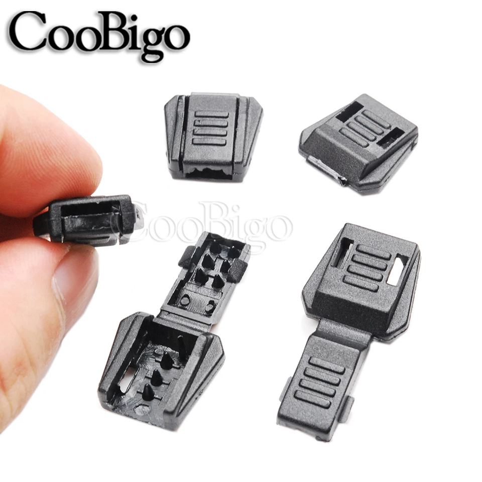 10Pcs Zipper Pull Cord Lock Ends Paracord Clips Tether Tip Plastic ...