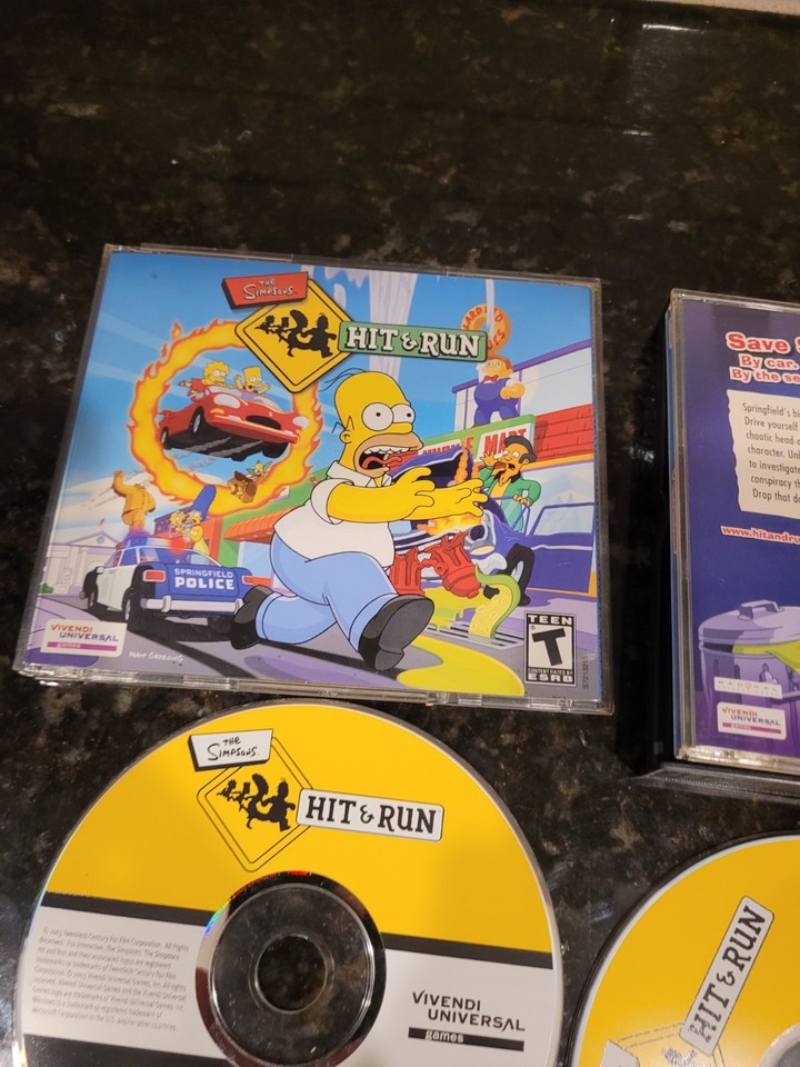 The Simpsons Hit & Run 3 Disc Set PC CD-ROM Game Windows - Discs Only ...