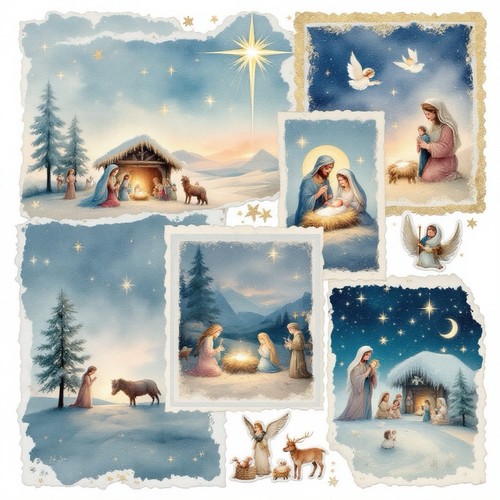 Nativity Decoupage Rice Paper For Ornament-Wood Art A4 1 Sheet | eBay