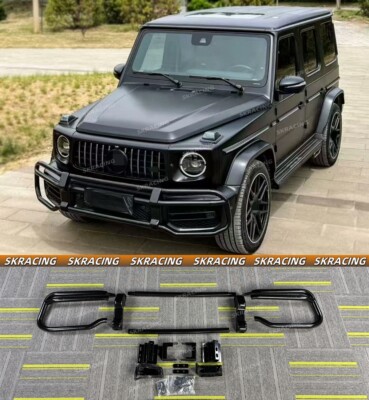 Front Bumper Bull Bar Black Guard Grille Fit For BENZ G Class G63 AMG ...