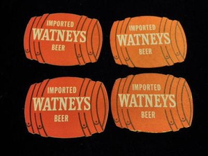 Vtg Vintage Watneys Beer Red Barrel Coaster 4pc Lot 2 sided ...