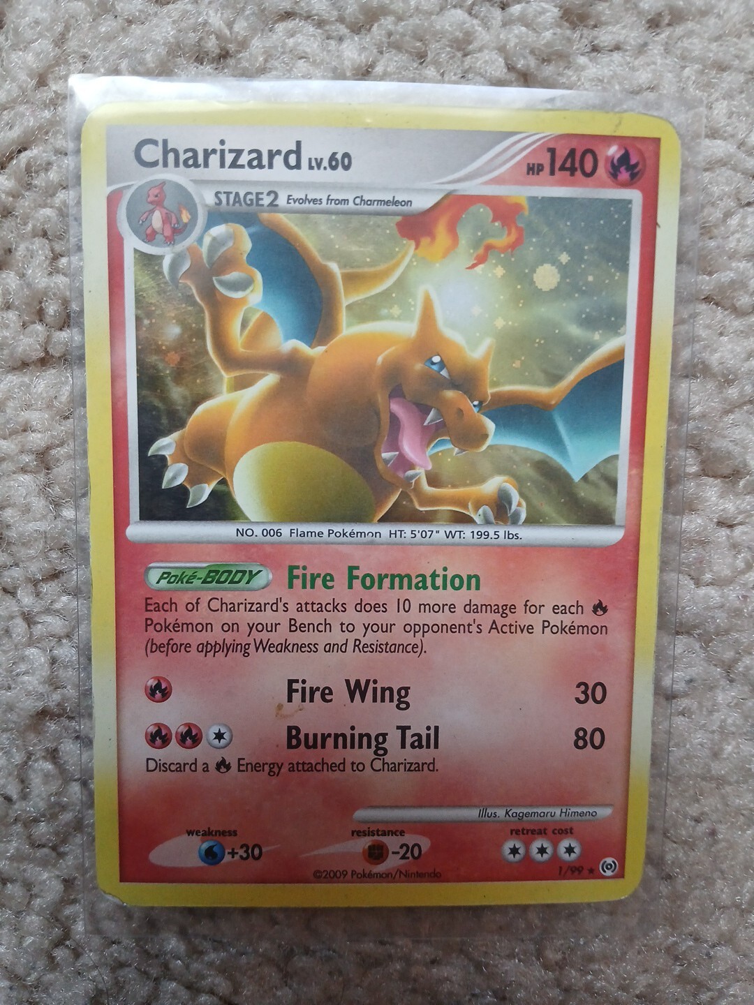 Charizard 1/99 Pokémon TCG 2009 Platinum Arceus Holo | eBay