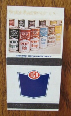 IGA SOFT DRINK SODA POP MATCHBOX COVER -D21 | eBay