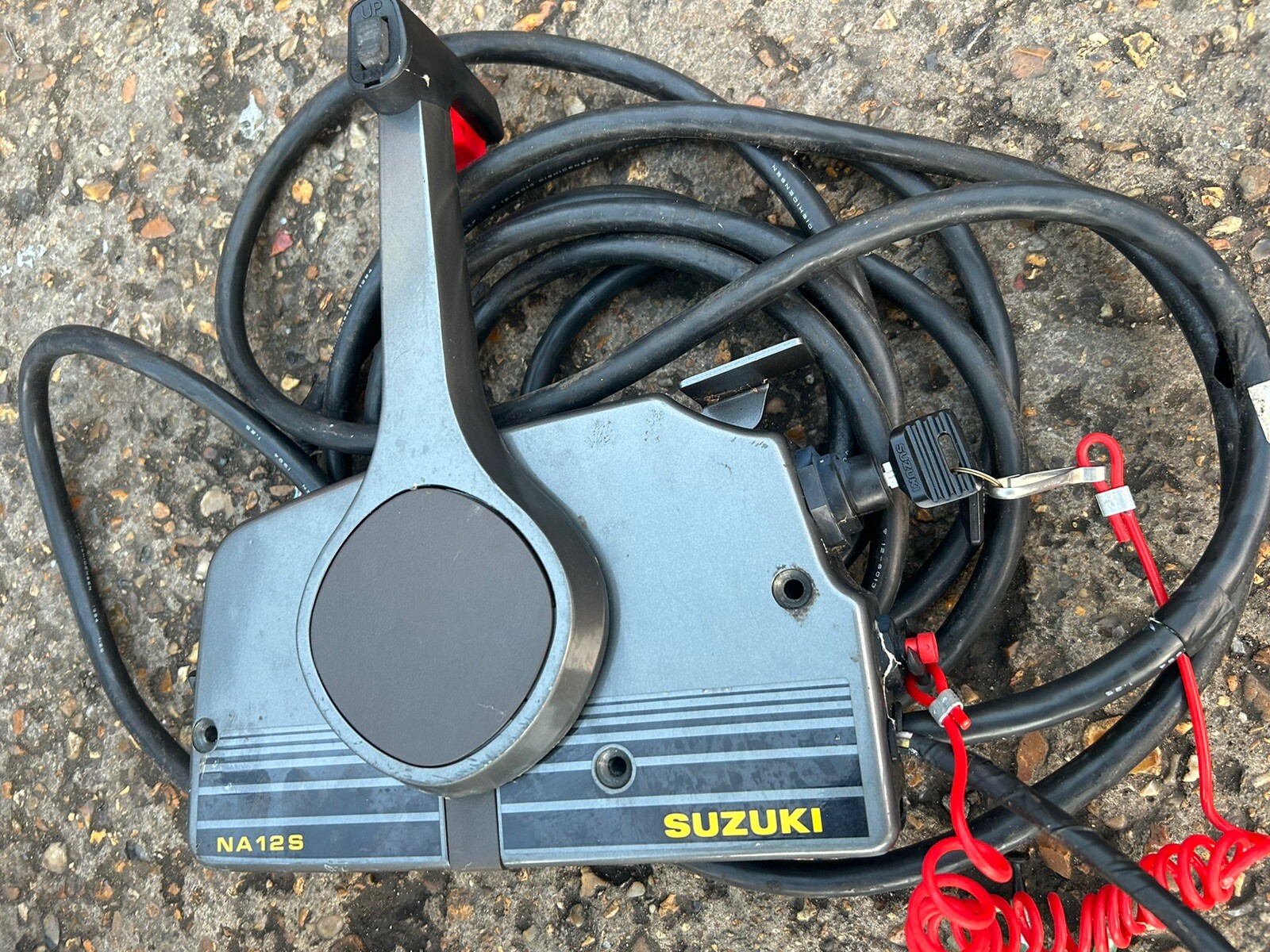 SUZUKI NA12S Outboard Side Mount Remote Control Box with Ignition Keys ...